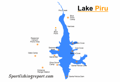 Lake Piru - Lake Map